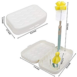 Baby Bottle Drying Rack for Travel, GearRoot Dryer Holder for Bottles, Teats, Cups, Pump Part, Portable Drying Rack for Working Mom, Visit Families, Friends or Camping with Baby