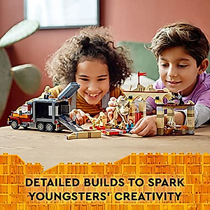 LEGO Jurassic World T. rex & Atrociraptor Dinosaur Breakout 76948 Dino Toy Set, Gift Toys for Kids Age 8 Plus with 4 Minifigures, Market and Truck, 2022 Movie Inspired