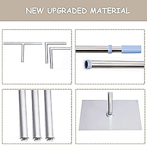 WUPYI Professional Backdrop Stand Pipe Kit,10'x10'/10'x 20' Heavy Duty Background Support System Curtain Frame Telescopic with Steel Base for Wedding Party Photography Trade Show Display (10'x 20')