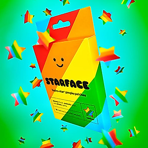 Starface Rainbow Stars, Hydrocolloid Pimple Patches, Absorb Fluid and Reduce Inflammation, Cute Star Shape, Vegan and Cruelty-Free Skincare (32 Count)