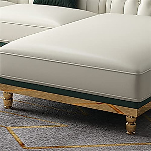 SXNBH Sofa Postmodern Living Room Corner Combination Size Apartment Villa Leather Sofa