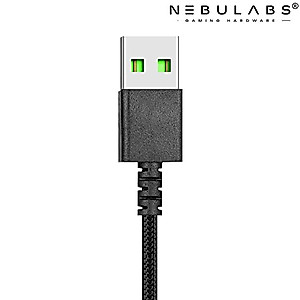 Nebulabs Compatible with Razer Wireless Gaming Mouse Charger Basilisk Viper Naga Deathadder Mamba Turret Charger Cord Cable Mouse Charging Cable - 2 Meters