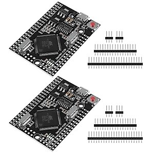 Alinan 2pcs MEGA 2560 PRO Embed CH340G/ATMEGA2560-16AU Chip with Male Pinheader Compatible with MEGA2560
