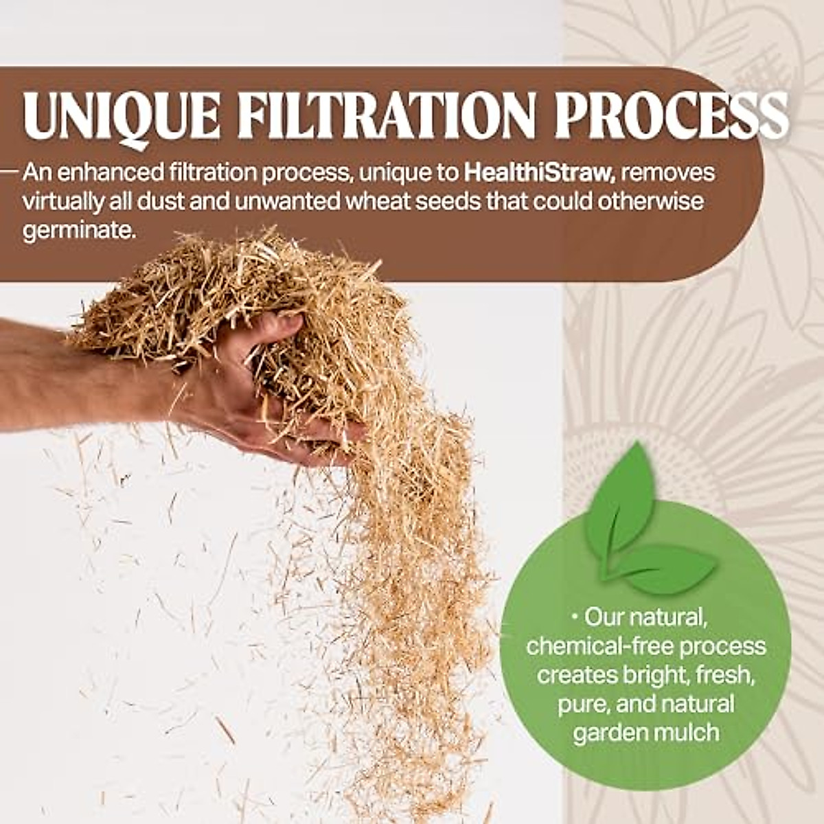 HealthiStraw GardenStraw, 3 cu ft, All-Natural Mulch for Vibrant Gardens, Vegetables Lawn Seeding - Water-Conserving, Weed-Suppressing Wheat Straw - Sustainably Sourced, Thoroughly Cleaned