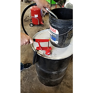 Lincoln 1335 Heavy-Duty Lever-Action Fluid Transfer Pump for 16- to 55- Gallon Drums, 8.5 Fl. Oz. Per Stroke, Adjustable Two-Position Handle for Pumping Low- to High-Viscosity Fluids