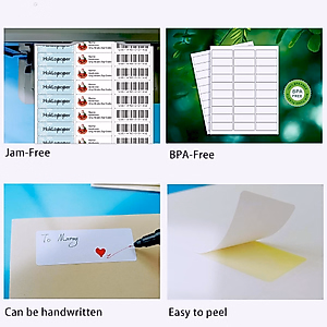 HokLapaper 1" x 2-5/8" Mailing Address Labels,15,000 Sticker Labels(500 Sheets),White Blank Labels for Laser/Inkjet Printer,Permanent Adhesive FBA Labels