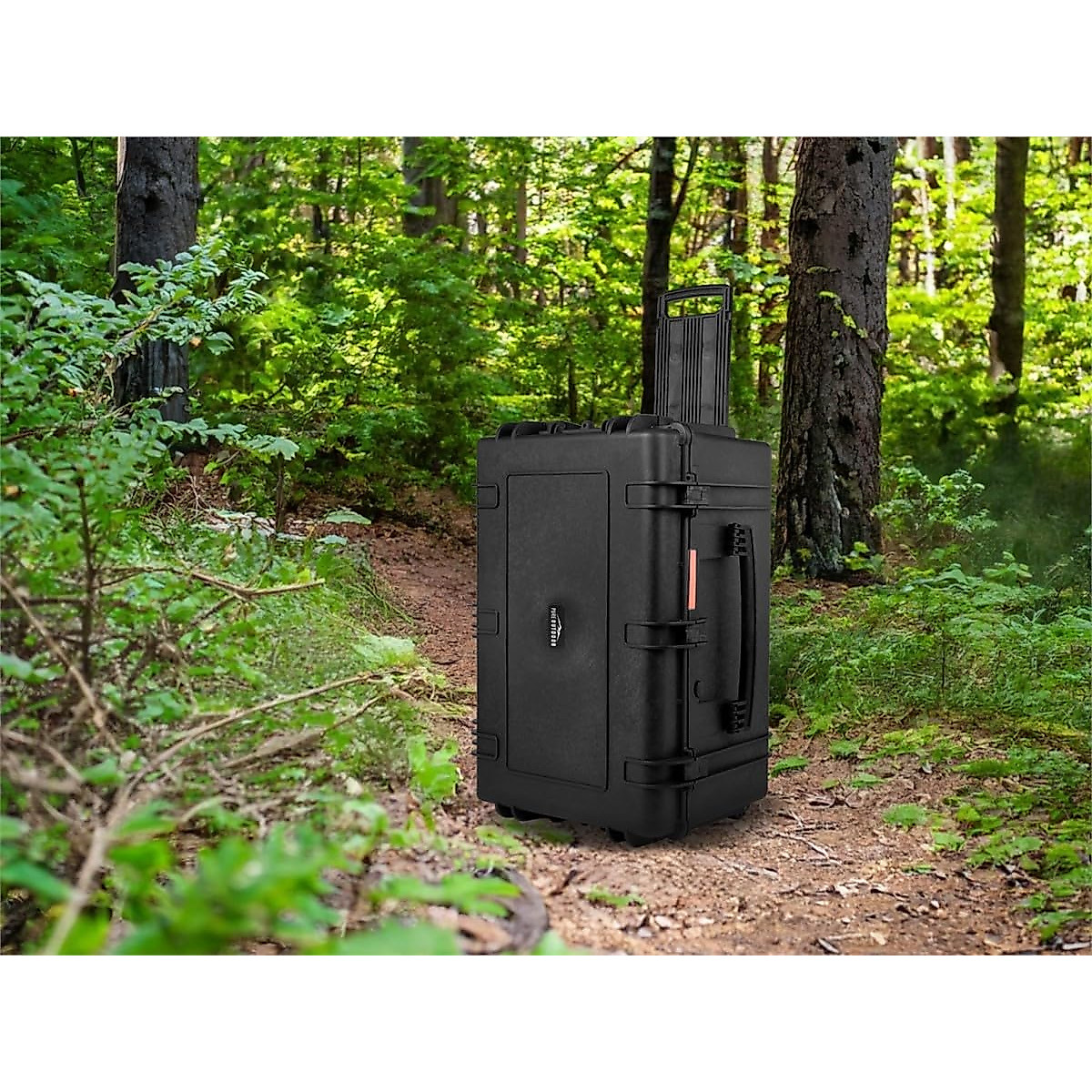 Monoprice Weatherproof Hard Case - 33 x 22 x 17 Inches, With Wheels and Customizable Foam, Shockproof, IP67, Ultraviolet And Impact Resistant Material, Black - Pure Outdoor Collection, 145.8 Liter