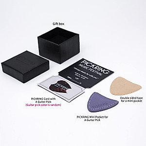 PICKRING Genuine leather hand made Mini Pick Pocket for attached Smart Phone (BLACK)