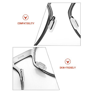 Bwake Replacement Nose Pieces Pads for Costa Del Mar South Point/Fernandina/Shipmaster/Ponce/Flagler/Paloma/Piper/Peli/Cook/Tower/Wader - Clear