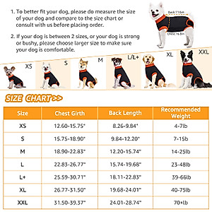 iBuddy Dog Surgical Recovery Suit, Professional Pet Recovery Shirt Dog Abdominal Wounds Bandages for Male Female，Anti Licking Breathable Dog Shirt