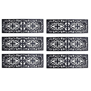 IRONGATE - Stair Treads Stair Case Step Mats - 6 Pack - Rubber - Rugged Sturdy Heavy Duty Commercial Grade - Non Slip Outdoor Indoor Skid Resistant - Floor Tile Drain Pool Balcony Yard - 10x30