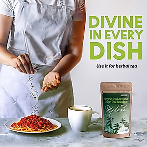 My Land Organic Greek Oregano, Hand Picked From Mount Olympus, Traditionally Dried And Cut, Packaged In A Resealable Bag With A Fresh Aroma And Taste (50g - 1.76oz)