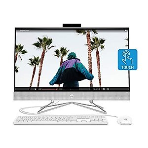 HP 27-inch Touchscreen All-in-One Desktop Computer, AMD Ryzen 5 4500U Processor,16 GB RAM, 512 GB SSD, Windows 10 Home (27-dp0160, Silver)