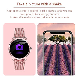 Smart Watches for Women, 2023 HD LCD Smart Watch for Android Phones and iPhone Compatible, Waterproof Fitness Smartwatch with Sleep Tracker, Heart Rate, Blood Oxygen Monitor, Smartwatch Rose Gold