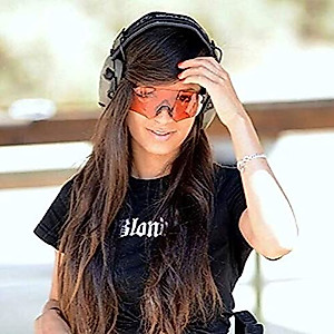 Walker's Razor Slim Shooter Electronic Hunting Folding Hearing Protection Earmuffs w/Noise Reduction and Sound Amplification, Green Patriot (2 Pack)