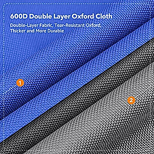 Beglero Heavy Duty Foldable Wagon Cart: Collapsible Wagon, All Terrain Wheels, 100L, 220 lbs Capacity, Push Pull Outdoor Garden Cart Foldable Wagon for Grocery, Camping, Shopping, Sports (Blue-Black)