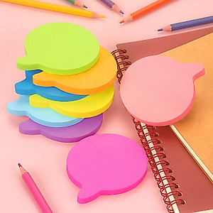 Bubble Shape Sticky Notes 8 Color Bright Colorful Sticky Pad 75 Sheets/Pad Self-Sticky Note Pads