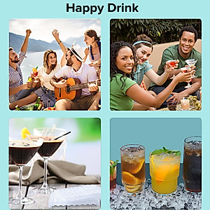 longzon Mini Round Ice Cube Tray with Lid and Bin, 2 pack Silicone Ice Cube Trays for Freezer,Circle Ice Mold,Ice Trays for Freezer Making 100pcs 20mm Sphere Ice Balls Chilling Cocktail Whiskey Coffee