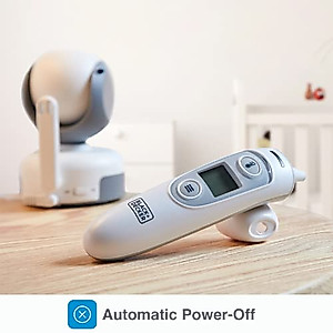 BLACK+DECKER 3-in-1 Infrared Thermometer for Kids and Adults with Fever Alarm, Forehead/Ear/Object Modes, Mute Function for Sleeping Babies, Fast Response Time and Auto Shutdown (BDXTMB100), White