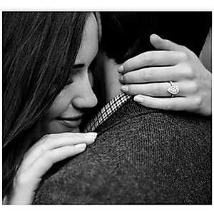 101 Facets realistic 2 carats pear shape simulated diamond ring band set 925 silver (9)