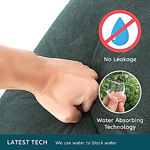 Flibyt 5FT Water Activated Flood Barriers for Home Door, Sandless Sand Bags for Anti Flood Control, Alternative Sandbag for Rain Protection, Absorbent Prevention for Garage & Basement (2-Pack)