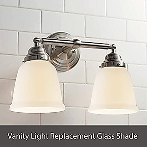 Aspen Creative 23166-4 Traditional Smokey Alabaster Bell Ceiling Fan Replacement Glass Shade, 2-1/8" Fitter, 4-3/4" Diameter x 4-1/2" Height 4 Pack