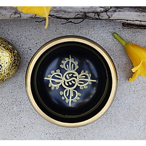 DharmaObjects Tibetan Meditation Om Mani Padme Hum Peace Singing Bowl With Mallet