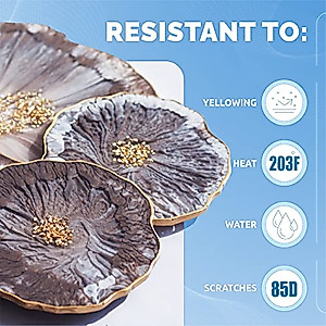 Craft Resin 1 Gallon Epoxy Resin Kit - Crystal Clear Epoxy Resin Kit & Hardener for DIY Art, Mold Casting, Jewelry Making, Coasters, Table Top, Countertop Coating - Food Safe, Heat & UV Resistant