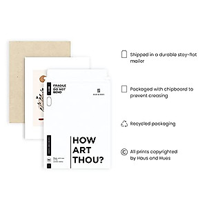 HAUS AND HUES Boho Prints Mid Century Wall Art - Modern Prints Wall Art & Minimalist Poster Neutral Wall Art Boho Art Prints Minimalistic Wall Art Beige Wall Art Neutral Colors UNFRAMED 12"x16"