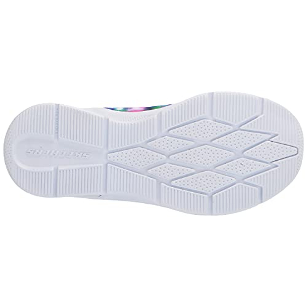 Skechers Girls Microspec Max - Spiral Galaxy Sneaker, Blue Multi, 4