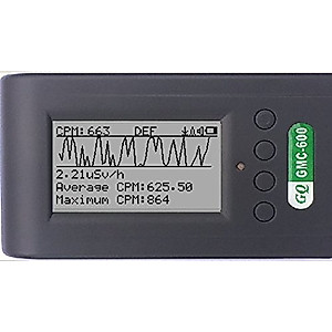GQ Radiation Detector Dosimeter, GMC-600 Plus, Battery Powered, Wi-Fi Connectivity and Data Logging, High Sensitive, Alpha, Beta, Gamma, X-ray, Lithium-Ion