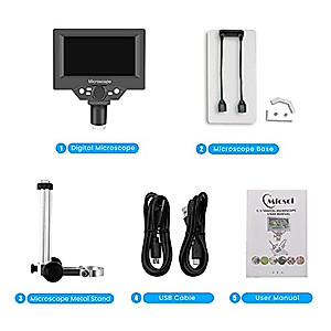 Coin Microscope,5.5" LCD Digital USB Microscope with 32G TF Card,Micsci Coin Magnifier 1000X 1080P Handheld Video Camera,PC View,Rechargeable Battery,Fill Lights for Adults Kids Soldering Error Coins