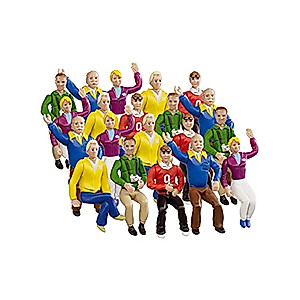 Carrera Race Spectators - Set of 20 Seated Race Fans - 1:32 Scale Figures - Realistic Scenery Accessory for Slot Car Track Sets