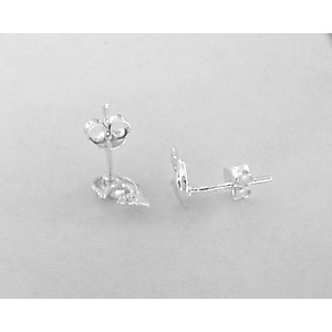 New Sterling Silver 9mm Dolphin Post Stud Earrings ME0601MOOO