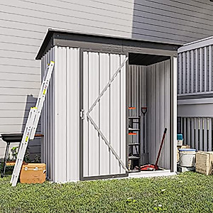 WIILAYOK 5 X 3 FT Storage Shed, Outdoor Metal Garden Shed with Lockable Door, Waterproof Tool Shed for Yard, Patio, Lawn