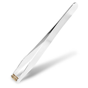 Seki Japan Ear Hair Trimmer Clipper Cutter Tweezers Shape with Spring Safe Design for Hair Removal, Japanese Stainless Steel