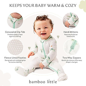 Turtle Footie for Baby - 95% Viscose from Bamboo, 5% Spandex - Soft Newborn Sleepwear, Baby Pajamas, Unisex Baby Clothes, Zipper Romper, Long Sleeve Footed Onesie - Turtle - Imported