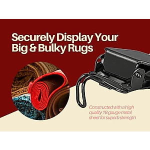 Small Tapestry Hangers (10 Pieces) Black Hook Based Clips for Wall Hanging Rugs and Paintings by Wise Linkers