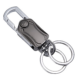 1Pc Multifunctional Heavy Duty Car Keychain Organizer, Key Holder with 2 Key Rings, Bottle Opener for Men and Women,Sliver-Grey color