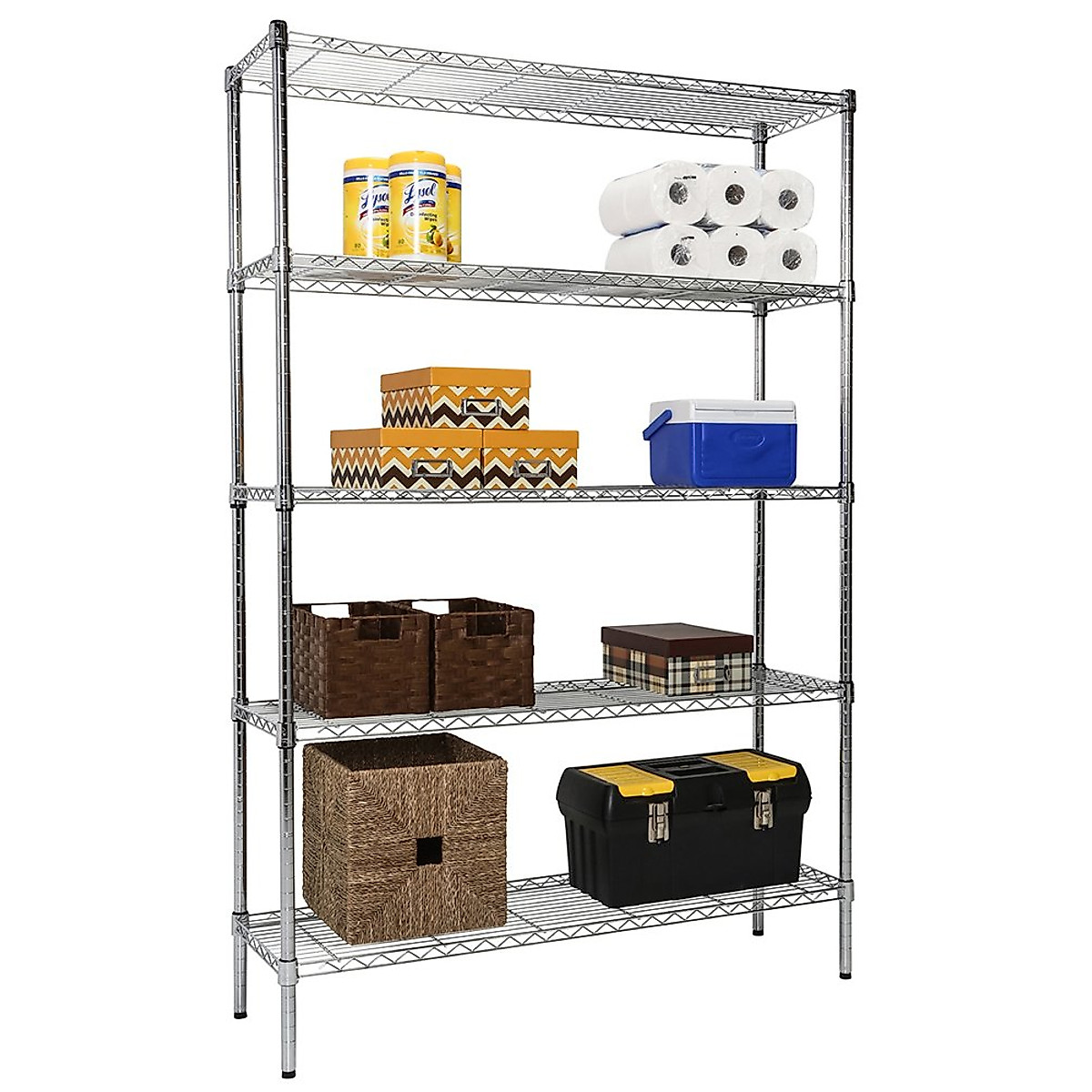 Apollo Hardware Chrome 5-Shelf Wire Shelving 14"x48"x72" (Chrome)