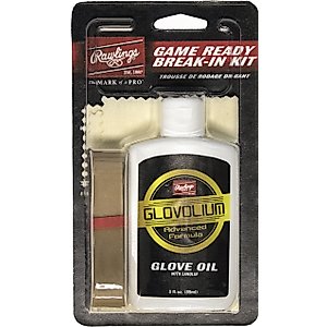 Rawlings | GAME READY Glove Break-In Kit | Baseball/Softball | Includes Break-In Formula, Applicator Cloth, & Rubber Band