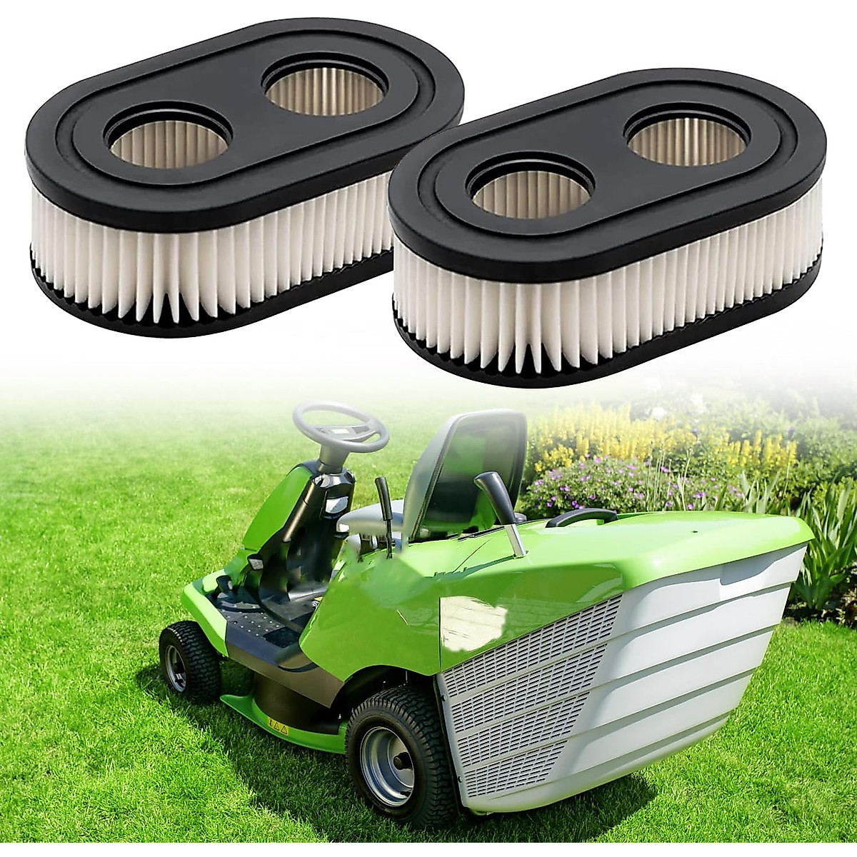 Cinkenyo 2 Pack 798452 798339 593260 334404 Lawn Mower Air Cleaner Cartridge Filter, Used on 4247 5432 500EX 550EX 575EX 625EX 675EXI 725EXI Series Engine Lawn Mower Air Filter