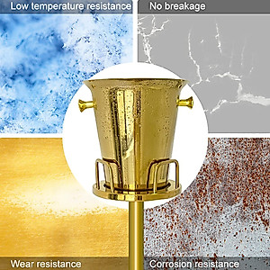 Ice Bucket with Stand Christmas Stainless Steel Standing Ice Bucket Ice Cube Container, Wine Bucket on Stand Gold Champagne Ice Bucket for Wine Beer KTV Club Bar Bbq Party Wedding, 12ib 5L (91cm,gold