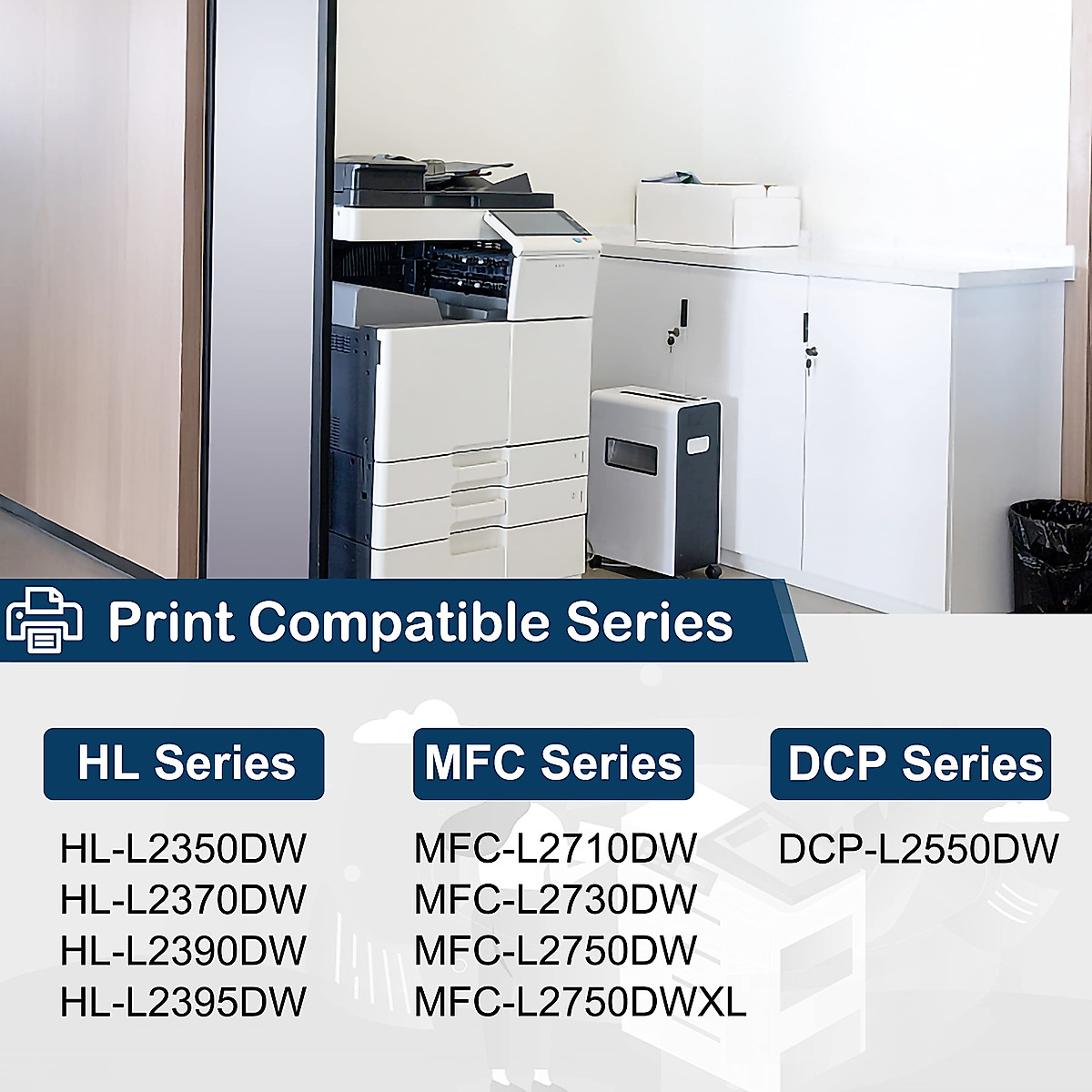 TN760 Toner for Brother Printer,2 Pack TN-760 Toner Cartridge Black High Yield for Brother TN760 TN-760 TN730 TN-730 for HL-L2350dw MF-L2750dw HL-L2390dw MF-L2710dw DCP-L2550dw...