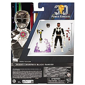 Power Rangers Lightning Collection Remastered Mighty Morphin Black Ranger 6-Inch Action Figure, Toys for Boys and Girls Ages 4 and Up