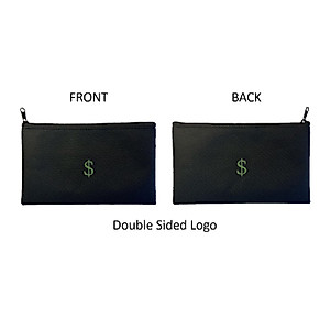 Cash/Money Pouch/Bag Perfect Size, Waterproof, 7.7 in x 4.5 in, Travel Pouch/Bag with Cash Icon/Symbol/Dollar/$ Sign. Cash Organizer. Junk Drawer Organizer. Pencil Pouch with Dollar Sign