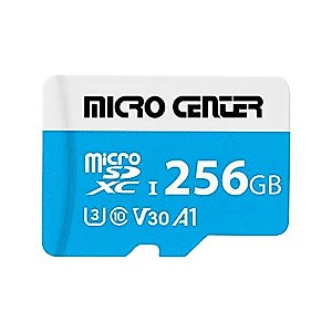 Micro Center Premium 256GB microSDXC Card, Nintendo-Switch Compatible Micro SD Card, UHS-I C10 U3 V30 4K UHD Video A1 Flash Memory Card with Adapter (256GB)