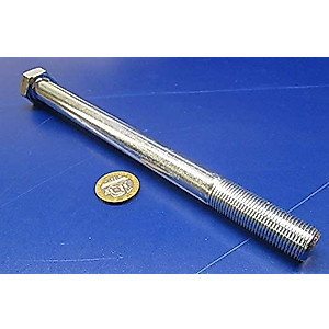 Grade 5 Zinc Steel Hex Bolts RH PT 5/8"-18 x 8.00" Length