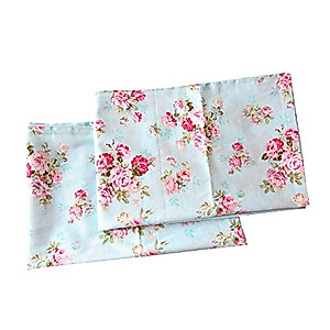 YIH Cotton Pillow Cases Standard Size Set of 2, Flower Printed Queen Pillowcases, Premium Quality Machine Washable (7)