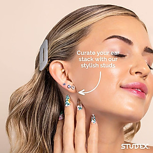 STUDEX Sensitive Stainless Steel Ball Stud Earrings 4mm | Hypoallergenic and Nickel Safe for Sensitive Ears | Surgical Stainless Steel Posts | High Fashion Earrings for Women and Men-PR-622W-S…